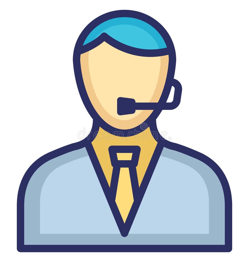 Customer Representative Vector Icon Which Can Easily Modify or Edit ...