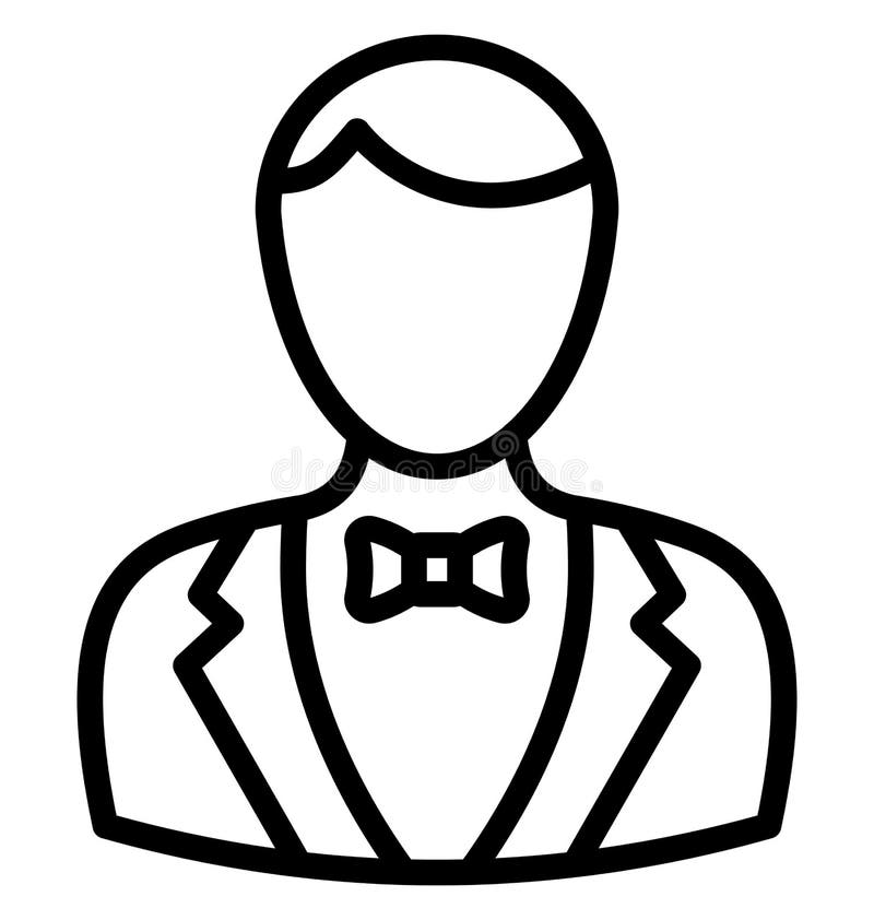 Butler Vector Icon Which Can Easily Modify or Edit Stock Vector ...