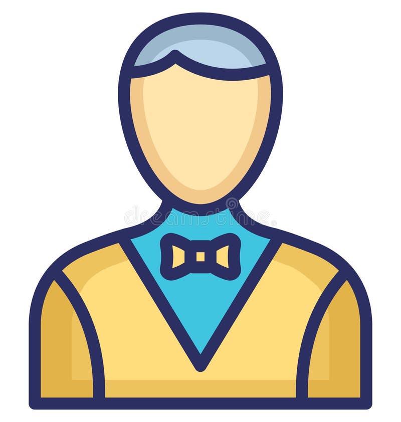Butler Vector Icon Which Can Easily Modify or Edit Stock Vector ...