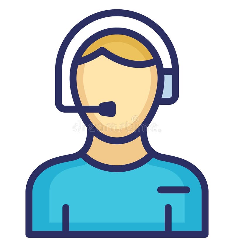 Customer Representative Vector Icon Which Can Easily Modify or Edit ...