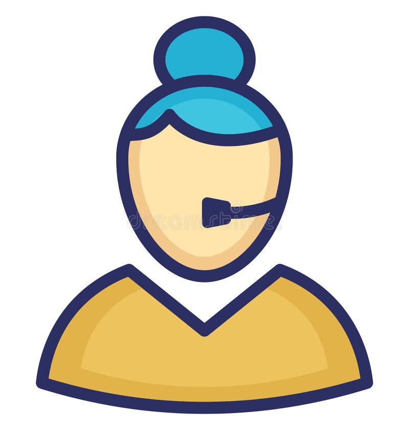 Customer Representative Vector Icon Which Can Easily Modify or Edit ...
