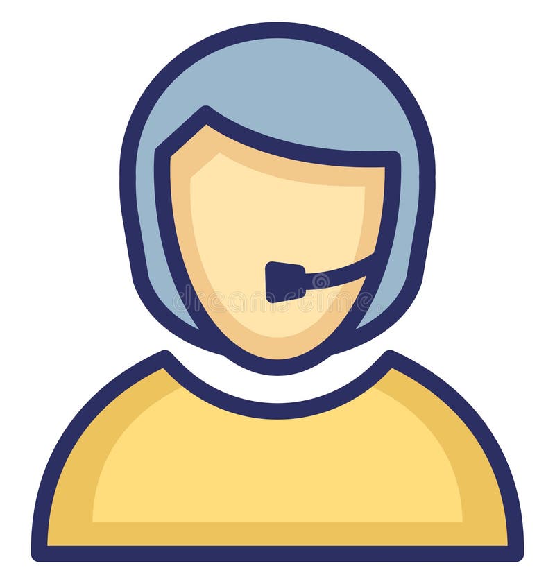 Customer Representative Vector Icon Which Can Easily Modify or Edit ...