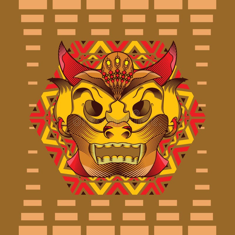 Traditional mask stock vector. Illustration of ornate - 47881870