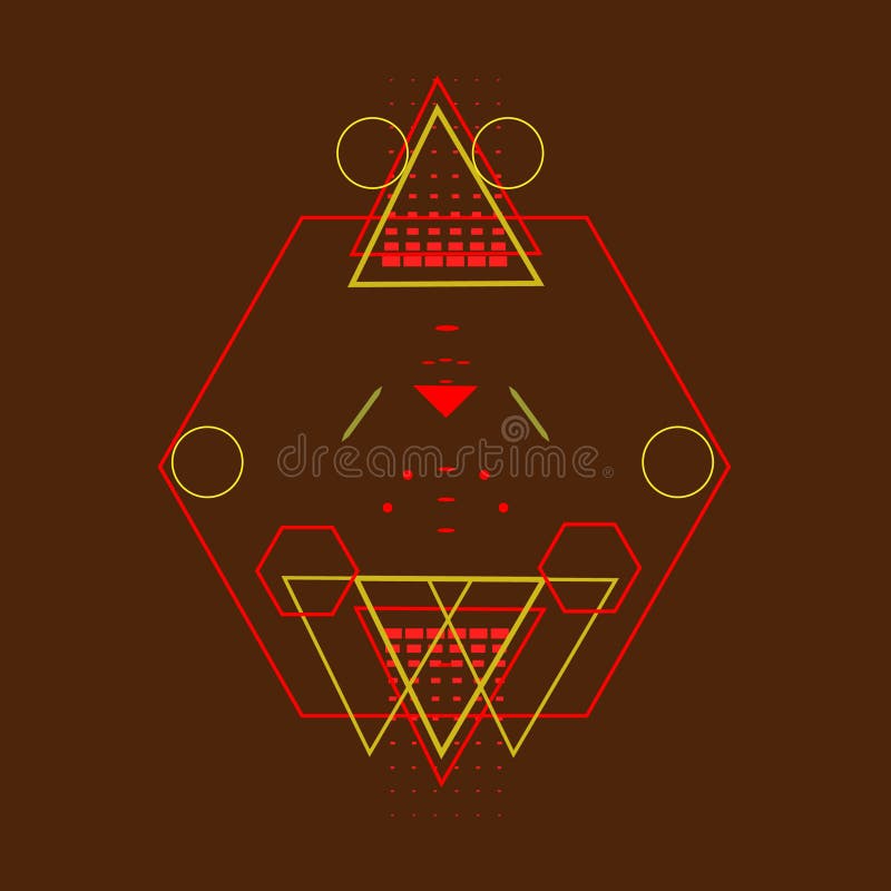 Hexagon sacred geometry stock vector. Illustration of esoteric - 139914209