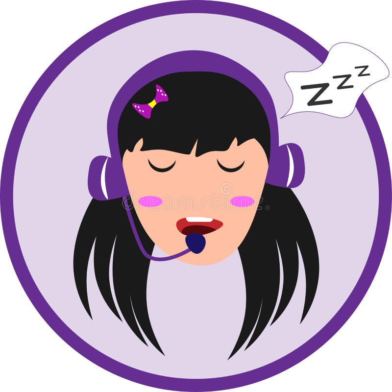 Operator Girl Offline Customer Service Stock Illustration ...