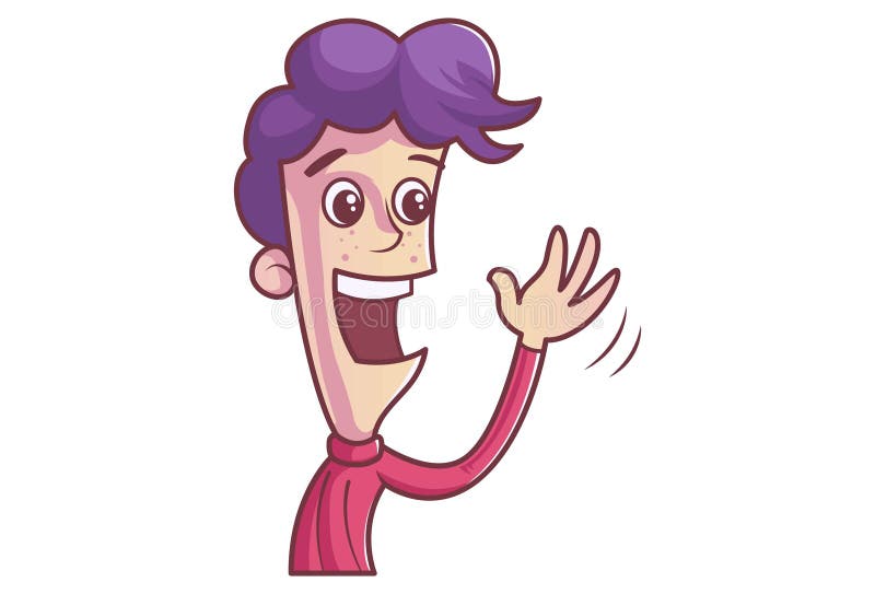 Cartoon Boy Saying Hi Stock Illustrations – 121 Cartoon Boy Saying Hi ...