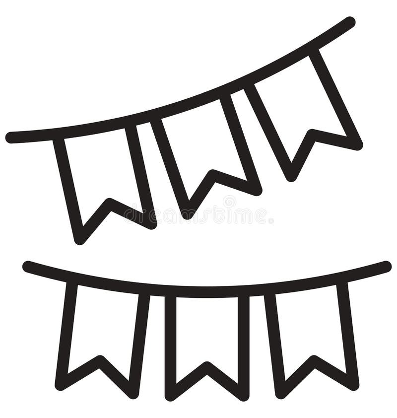 Buntings Vector Icon Which Can Be Easily Modified or Edit Stock Vector ...