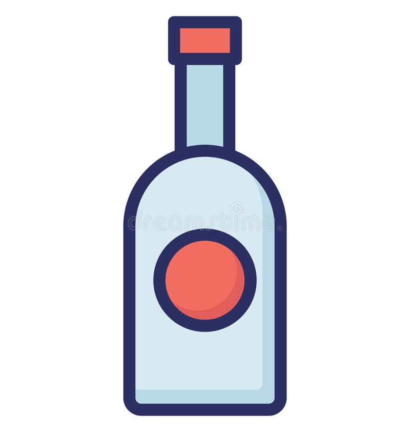 Alcohol Vector Icon Which Can Be Easily Modified or Edit Stock Vector ...