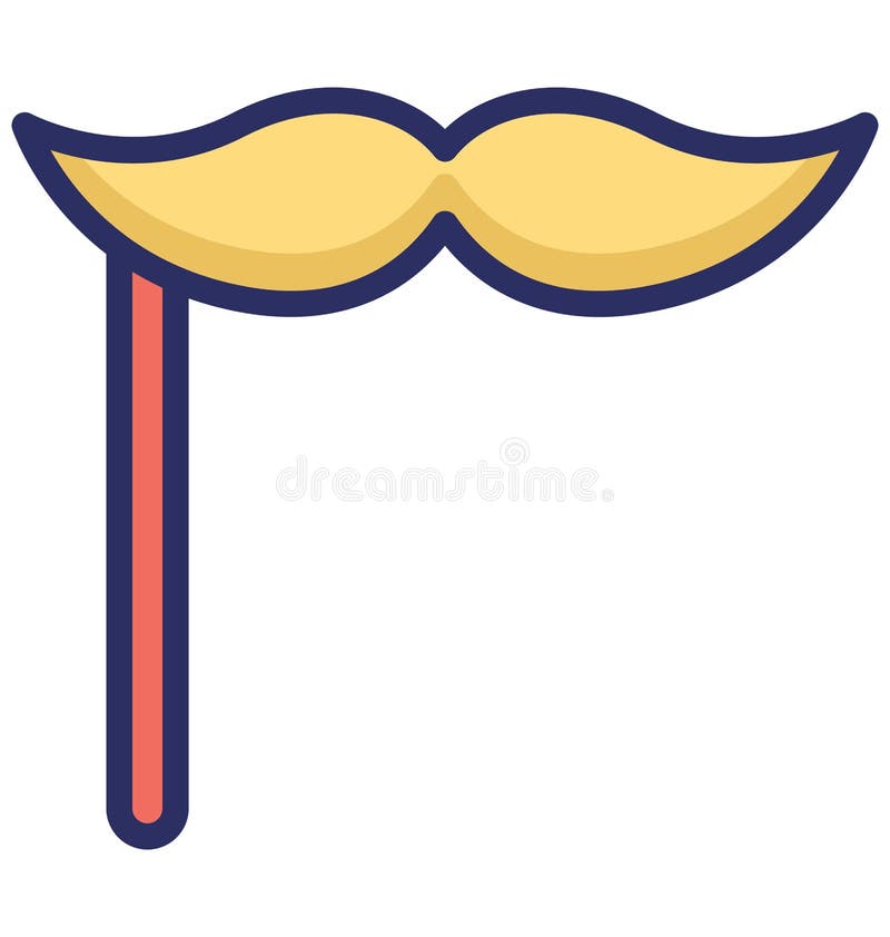 Handlebar Moustache Vector Icon Which Can Be Easily Modified or Edit ...