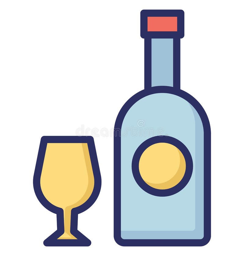 Alcohol Vector Icon Which Can Be Easily Modified or Edit Stock ...