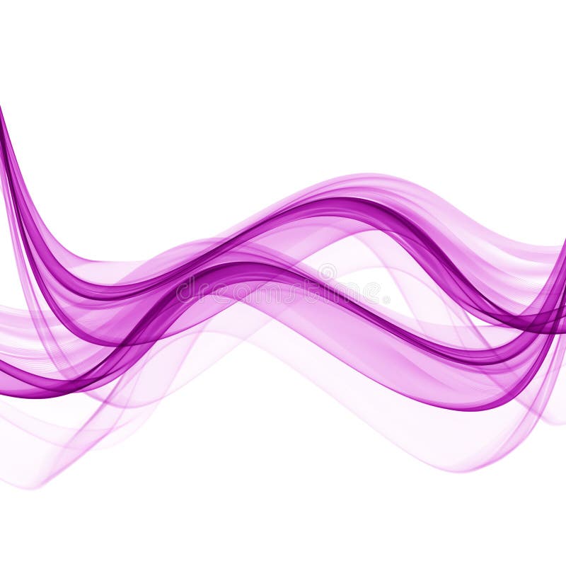 Abstract Waves Of Purple On A White Background Stock Vector ...