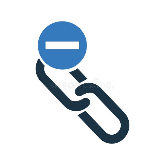 Chain Break Icon/Broken Chain/Remove Link Stock Illustration ...