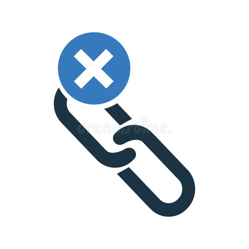 Chain Break Icon/Broken Chain/Remove Link Stock Vector - Illustration ...