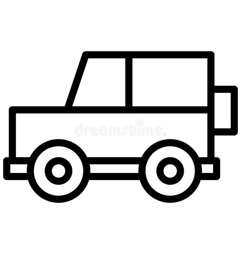 Automobile Vector Icon Which Can Be Easily Modified or Edit in Any ...