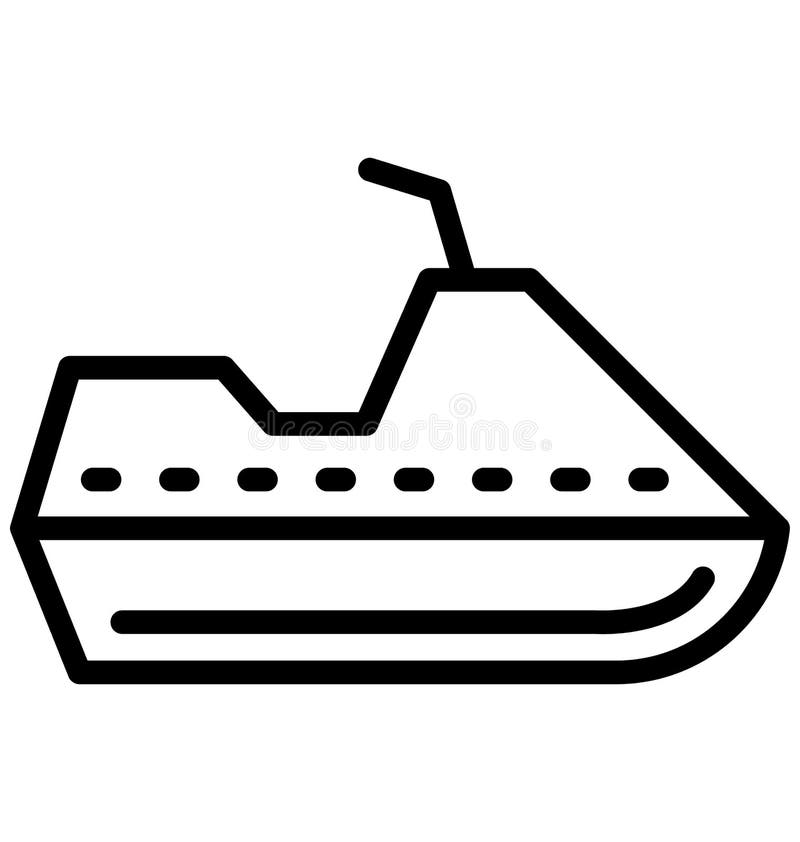 Jet Boating Vector Icon Which Can Be Easily Modified or Edit in Any ...