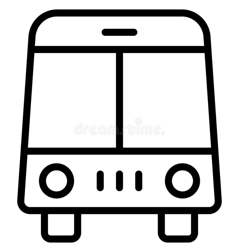 Autobus Vector Icon Which Can Be Easily Modified or Edit in Any Color ...