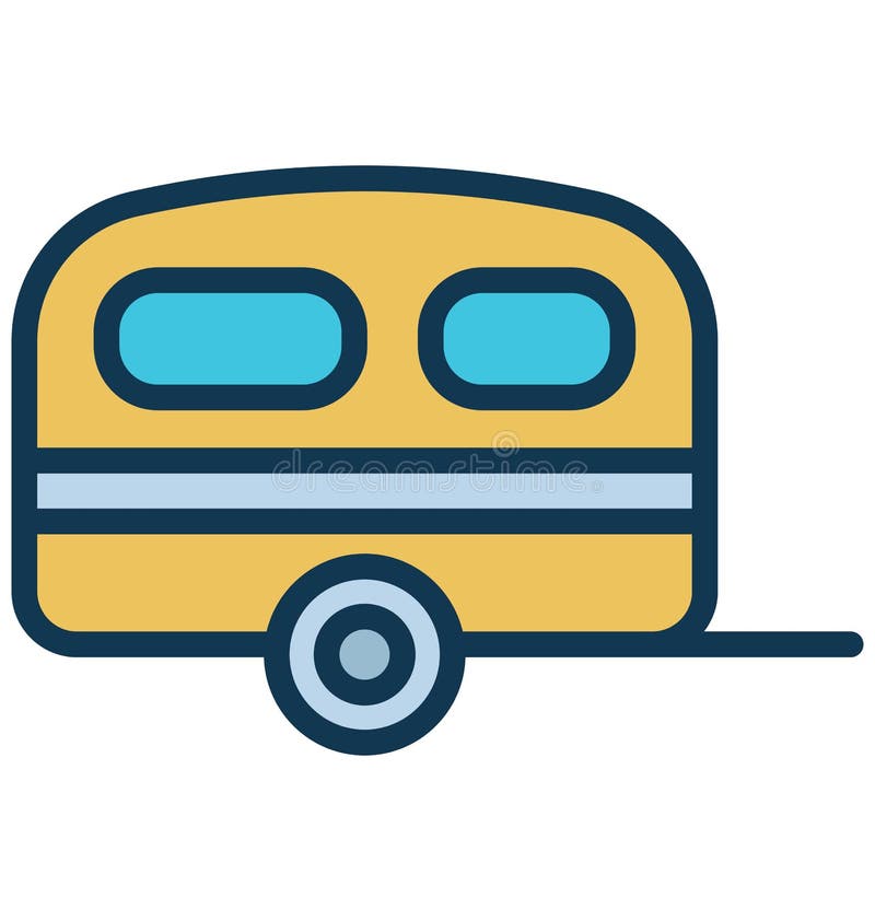 Caravan Color Vector Icon Which is Fully Editable, You Can Modify it ...