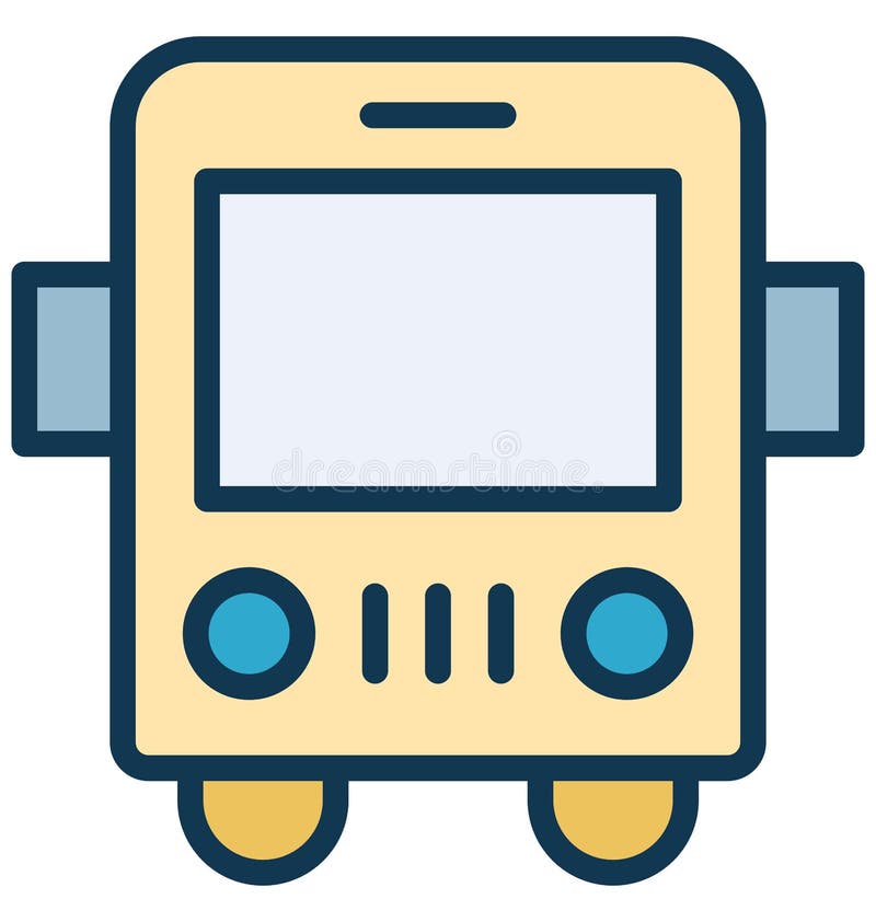 Bus Vector Icon Which Can Be Easily Modified or Edit in Any Color Stock ...