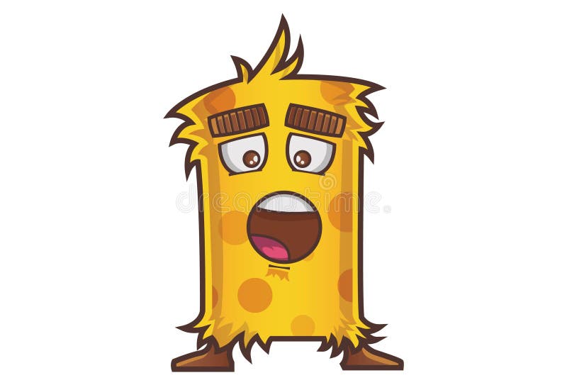 Cute Yellow Monster Shocked Stock Illustrations – 238 Cute Yellow ...