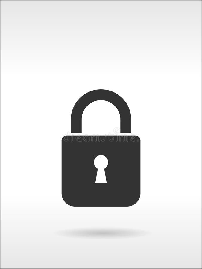 Padlock Password Icon Gray Background Stock Illustrations – 582 Padlock ...