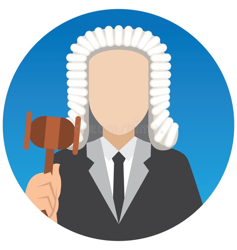 Judge Vector Illustration Icon Which Can Easily Modify or Edit Stock ...