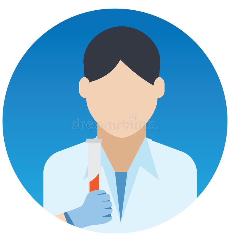 Lab Assistant Vector Illustration Icon Which Can Easily Modify or Edit ...