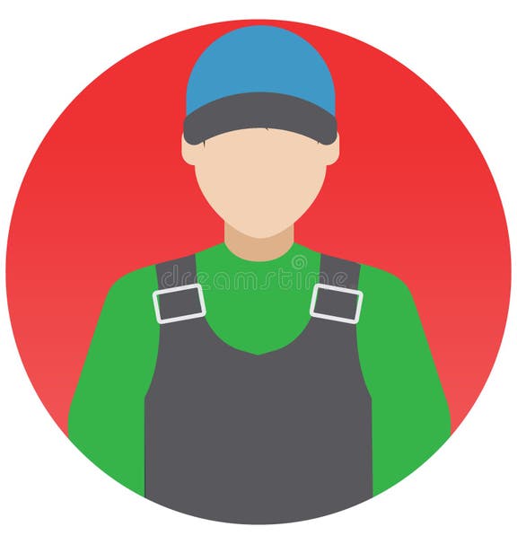 Handyman Vector Illustration Icon Which Can Easily Modify or Edit Stock ...