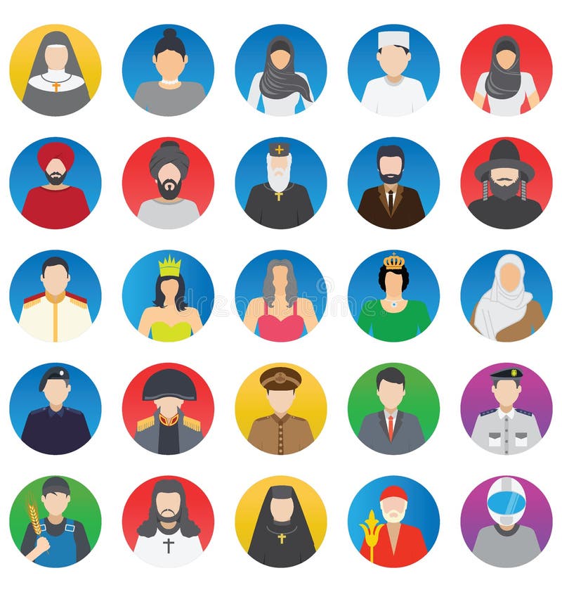 Professional and People Color Vector Icons Set that Can Be Easily ...