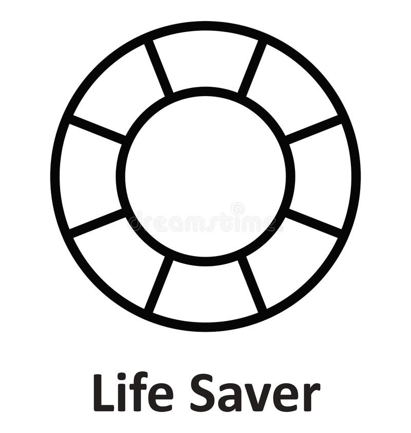 Life Ring Isolated Vector Icon Which Can Easily Modify or Edit Stock ...
