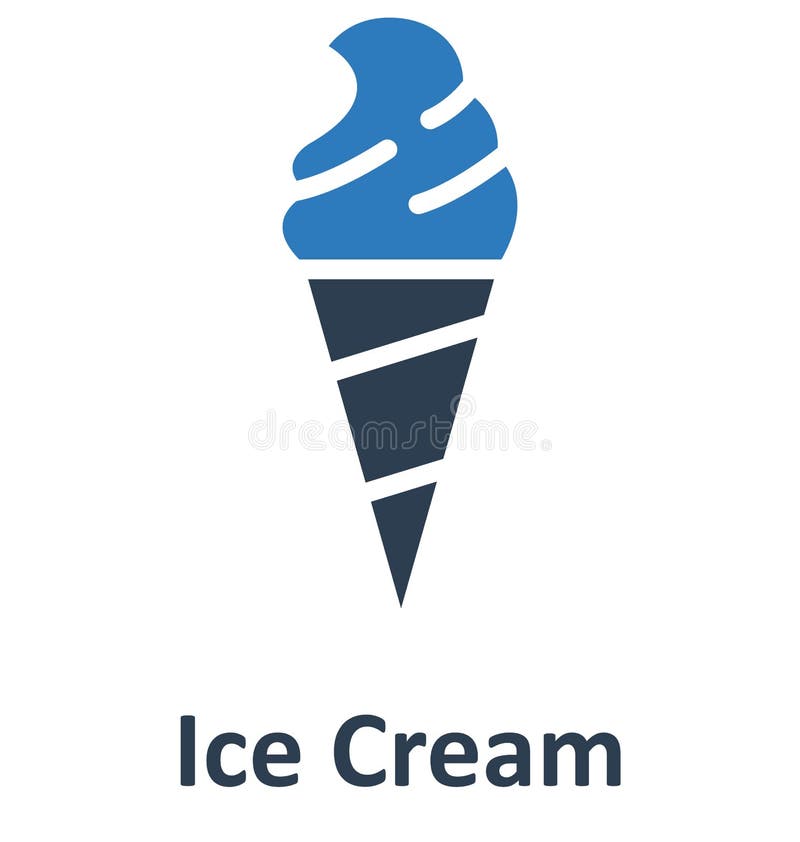 Ice Cone Isolated Vector Icon Which Can Easily Modify or Edit Stock ...