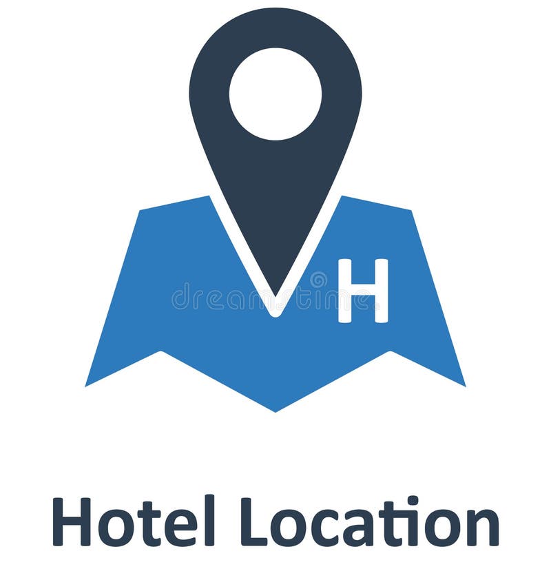 Hotel Location Isolated Vector Icon Which Can Easily Modify or Edit ...