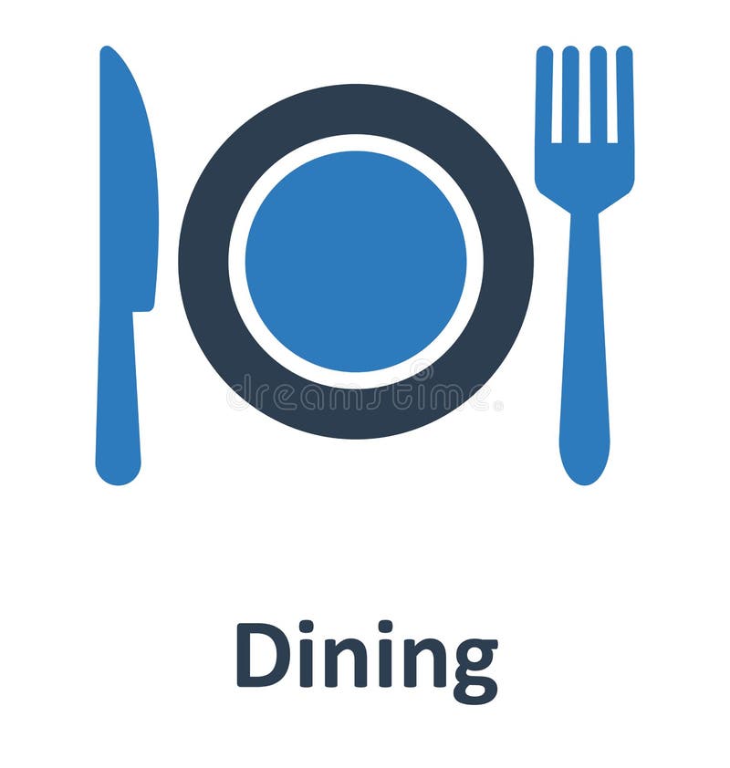 Dining Isolated Vector Icon Which Can Easily Modify or Edit Stock ...