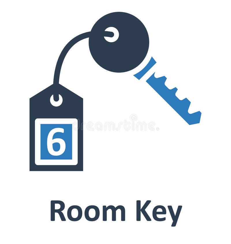 Room Key Isolated Vector Icon Which Can Easily Modify or Edit Stock ...