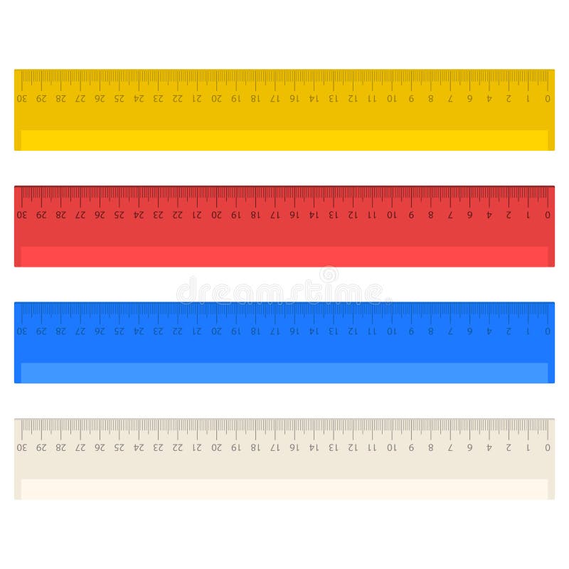 Realistic Ruler Isolated on Transparent Background. Vector Illustration ...