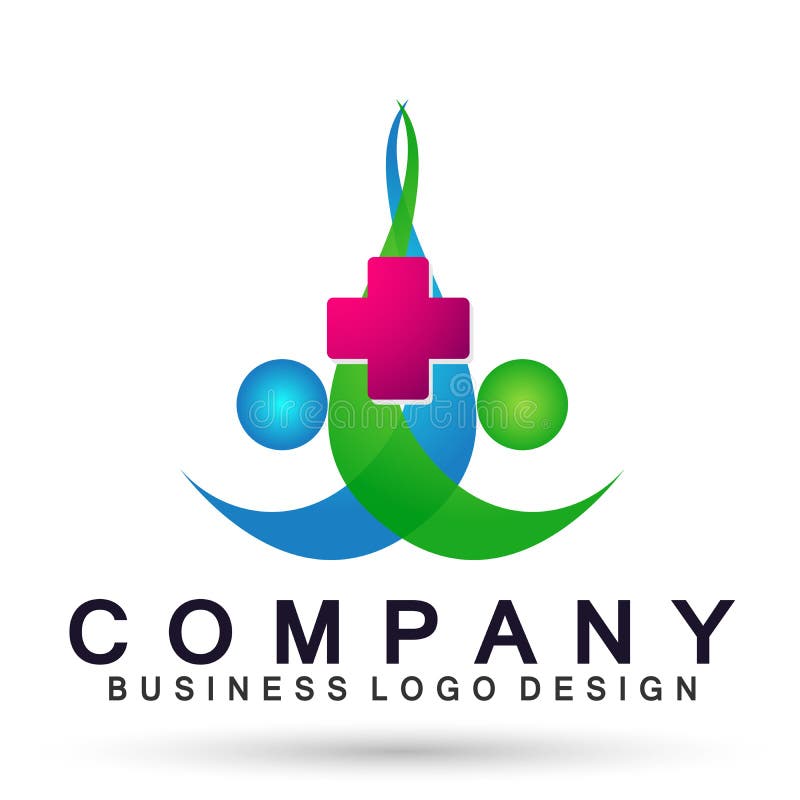 People Family Medical Care Logo Icon Winning Happiness Health Together ...