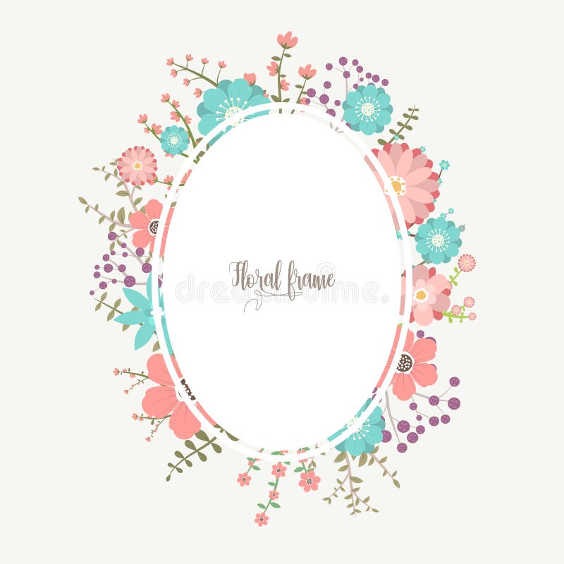 Elegant Design Illustration of Floral Frame Template with Text Inside ...