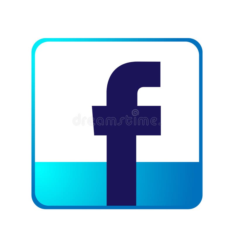 Facebook Logo Icon Vector Illustrations on White Background Editorial ...