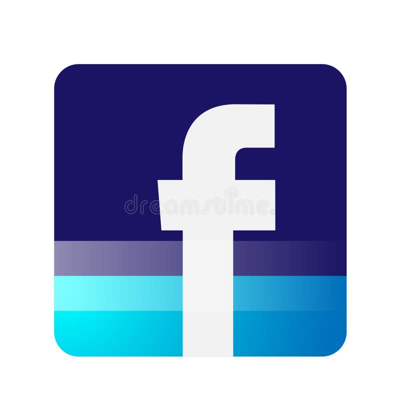 Facebook Logo Icon Vector Illustrations on White Background Editorial ...