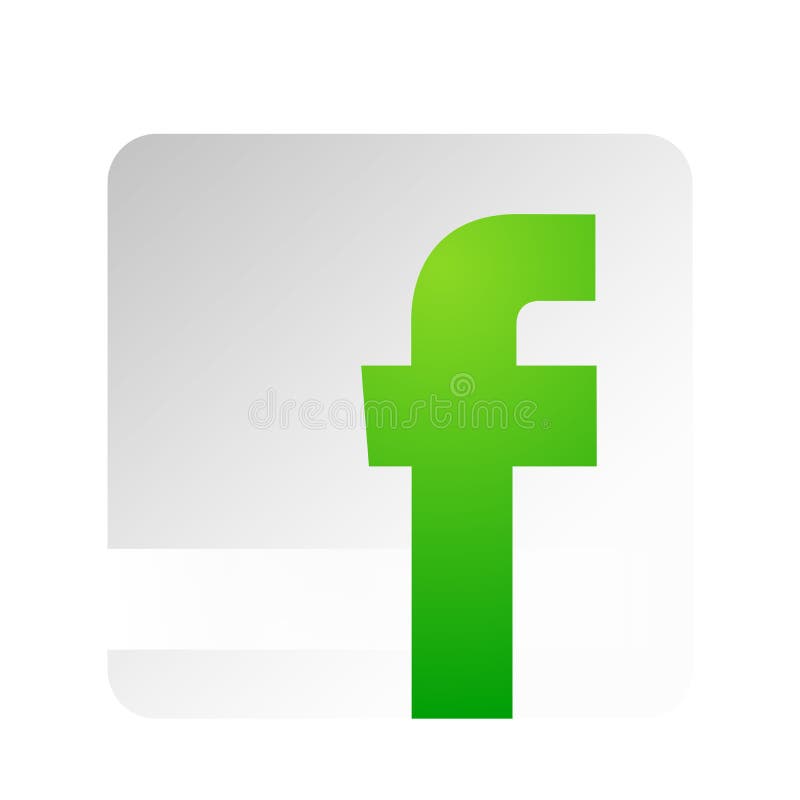Facebook Logo Icon Vector Illustrations in Green on White Background ...