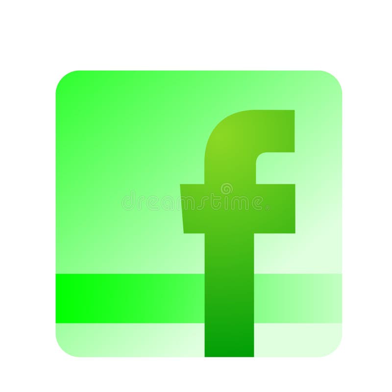 Facebook Logo Icon Vector Illustrations in Green on White Background ...