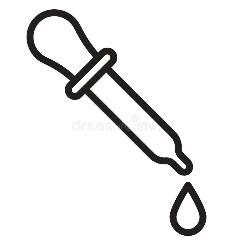 Chemical Dropper, Color Picker Bold Outline Vector Icon Which Can ...