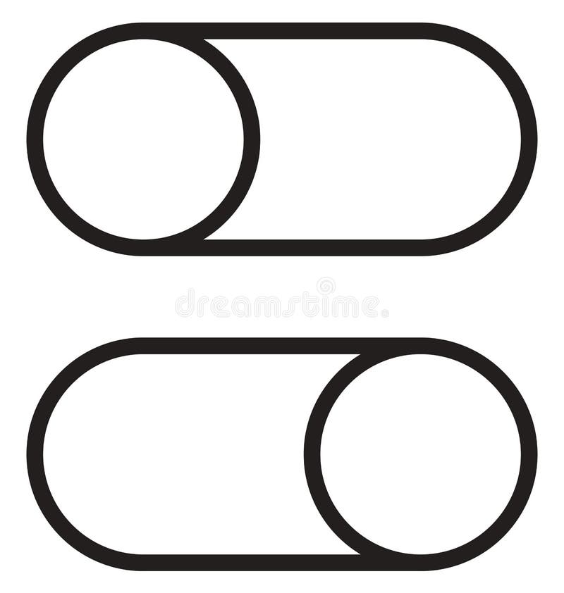 Toggle Button Isolated Vector Icon that Can Easily Modify or Edit Stock ...