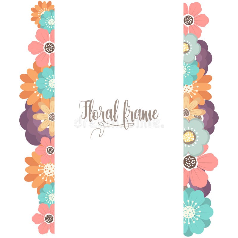 Elegant Design Illustration of Floral Frame Template with Text Inside ...