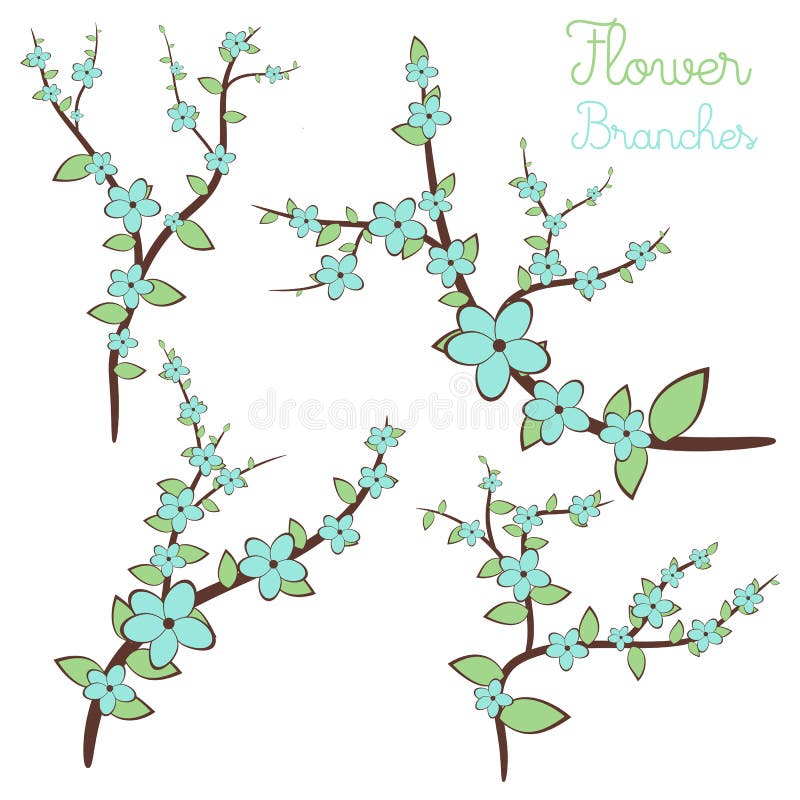 Beautiful Collection Pack of Different Floral Designs Stock Vector ...