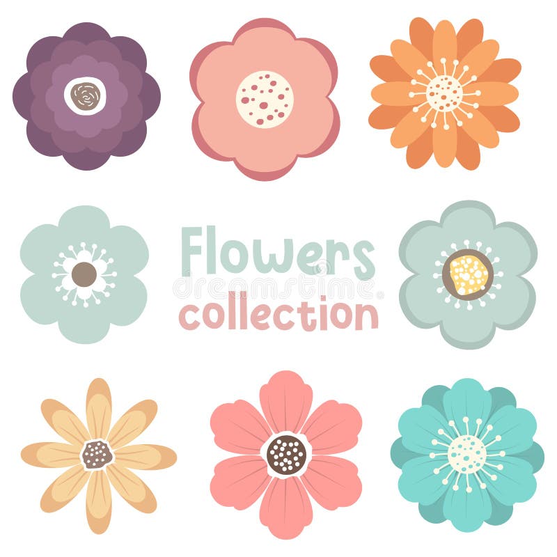 Beautiful Collection Pack of Different Floral Designs Stock Vector ...