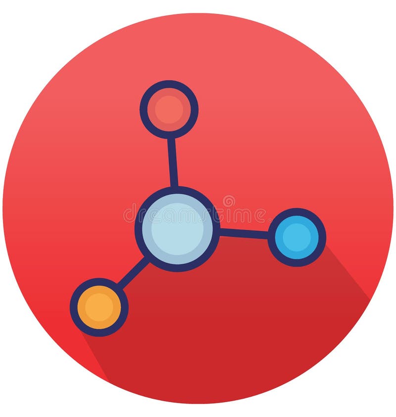 Atom Circles Isolated Vector Icon that Can Easily Modify or Edit Stock ...