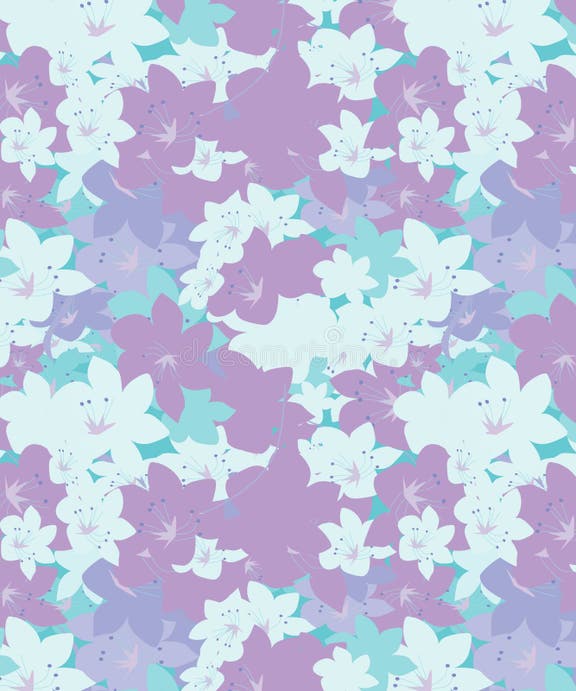Pastel Colors Cherry Blossom Seamless Pattern Stock Vector ...
