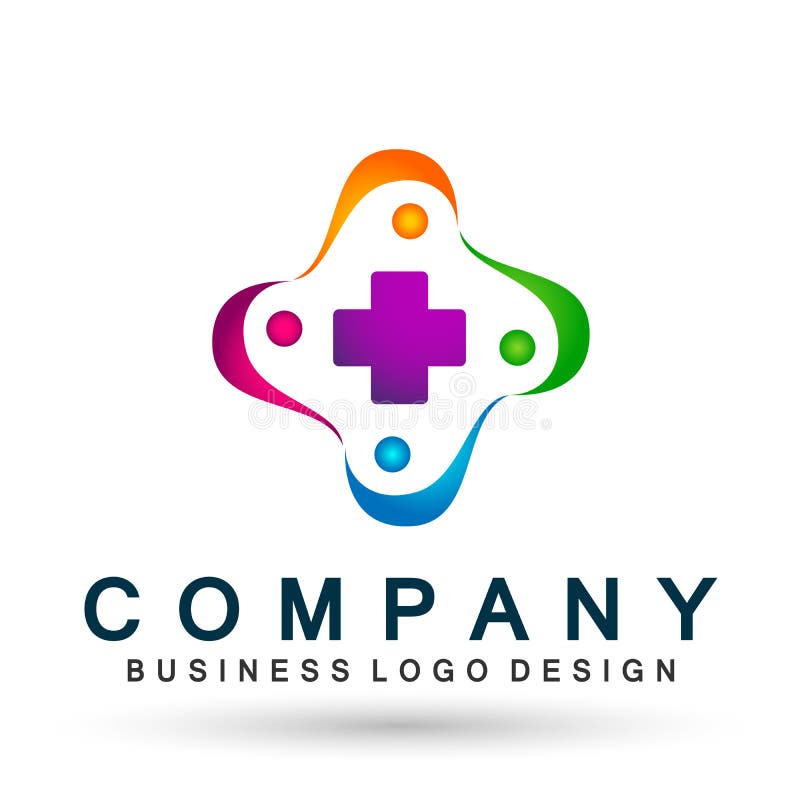 Medical Health Care People Diversity Union Team Work Logo Icon Element ...
