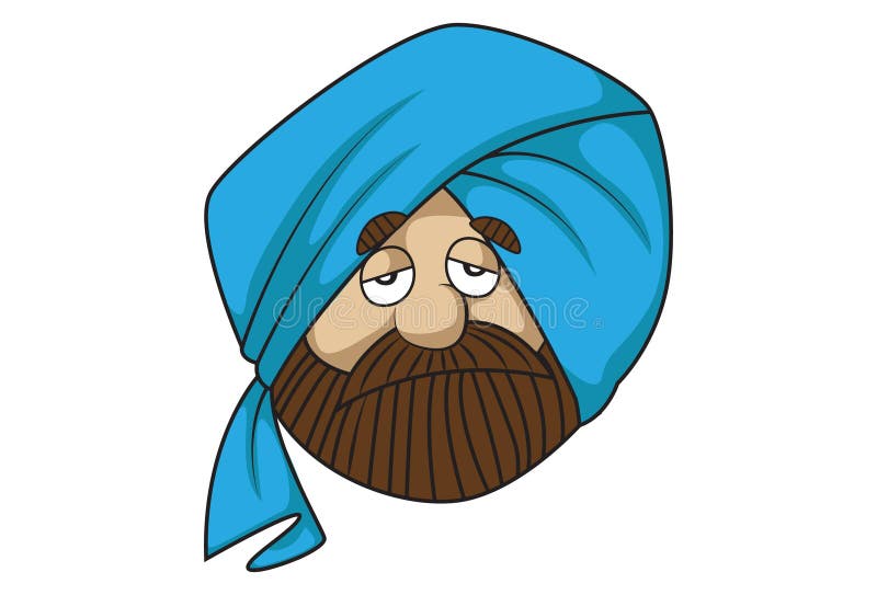 Vector Cartoon Illustration of Cute Sardar Ji. Stock Vector ...