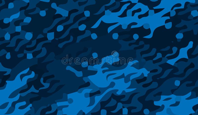 Blue and Light Blue Military Camouflage Pattern Stock Illustration ...
